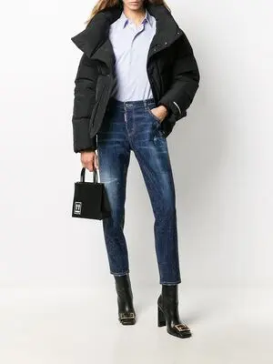 Dsquared2 Studded Cropped Jeans