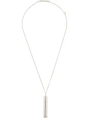 AMBUSH Tube Pendant Necklace - Silver
