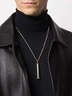 AMBUSH Tube Pendant Necklace - Silver