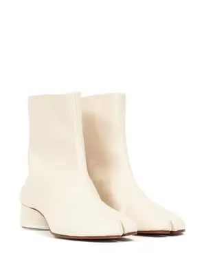 MAISON MARGIELA Tabi 30mm Leather Ankle Boots - White