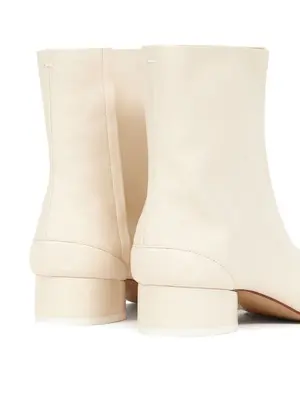 MAISON MARGIELA Tabi 30mm Leather Ankle Boots - White