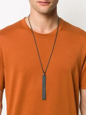 PARTS OF FOUR Plate Pendant Necklace - Grey