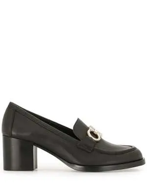 FERRAGAMO Gancini Buckle Chunky Heel Loafers