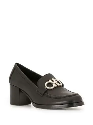 FERRAGAMO Gancini Buckle Chunky Heel Loafers