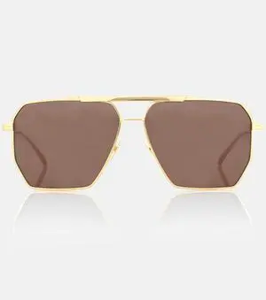 Bottega Veneta Aviator Sunglasses - Gold