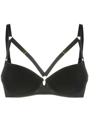 MAISON CLOSE Strap-embellished Padded Bra - Black