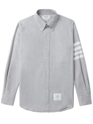 Thom Browne Long-sleeve Chambray Shirt - Grey
