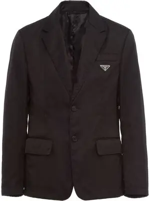 Prada Logo-plaque Single-breasted Blazer