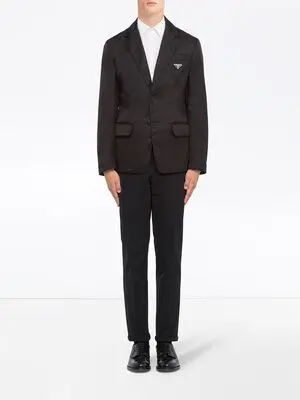 Prada Logo-plaque Single-breasted Blazer