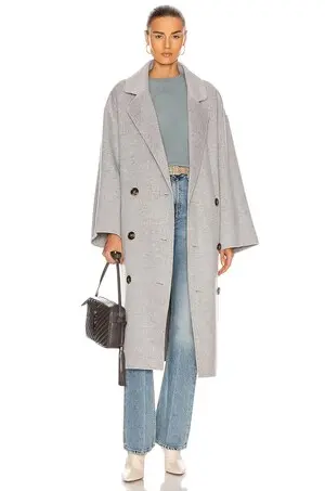 Loulou De Saison Borneo Coat - Grey Melange