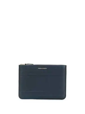 Comme Des Garçons Line-pattern Wallet - Blue