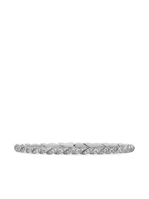 David Yurman 18kt White Gold Pavéflex Bracelet - Silver