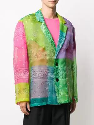 DUOLTD Paisley Colour-block Blazer