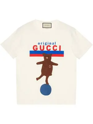 Gucci Original Bear-patch Oversize T-shirt