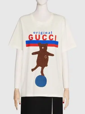 Gucci Original Bear-patch Oversize T-shirt