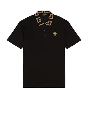 Versace Taylor Fit Polo - Black