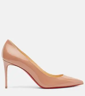 CHRISTIAN LOUBOUTIN Kate 85 Patent Leather Pumps - Beige