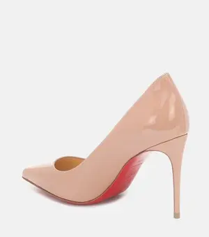 CHRISTIAN LOUBOUTIN Kate 85 Patent Leather Pumps - Beige