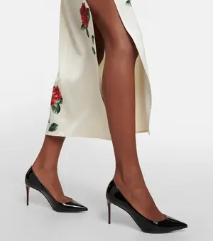 CHRISTIAN LOUBOUTIN Kate 85 Patent Leather Pumps - Black