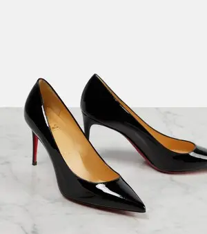 CHRISTIAN LOUBOUTIN Kate 85 Patent Leather Pumps - Black