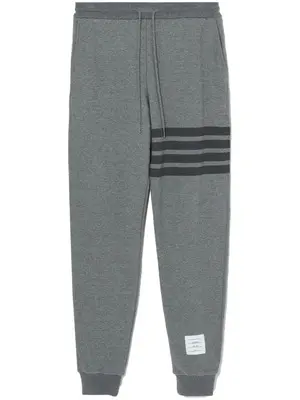 Thom Browne Striped Cotton Track Pants - Grey