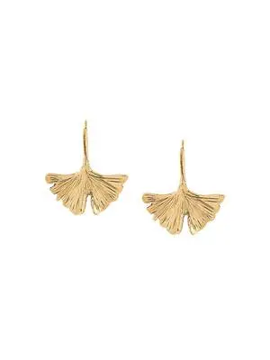 AURÉLIE BIDERMANN Tangerine Ginkgo Leaf Earrings