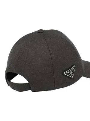 Prada Virgin Wool Baseball Cap - Grey