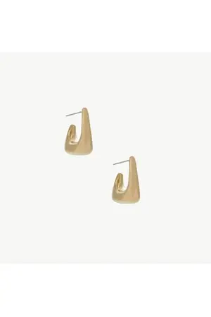 SOKO Mini Mezi Boxed Hoop Earrings - Gold