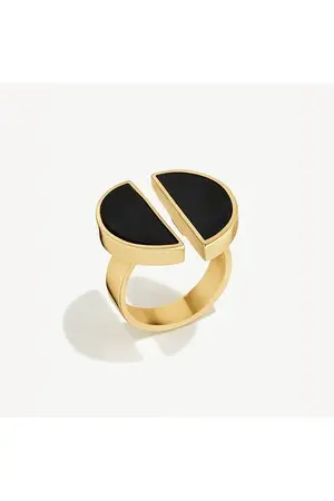SOKO Split Moon Ring - Black