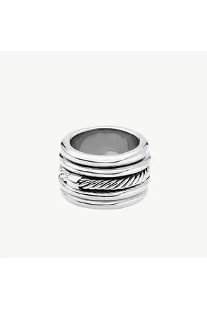 SOKO Soko Uzi Spinner Statement Ring Silver