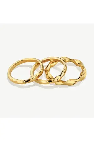 SOKO Twist Stacked Rings - Gold