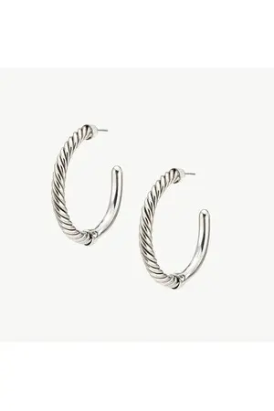 SOKO Soko Uzi Hoop Earrings Silver