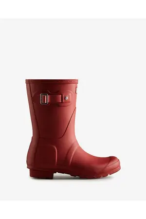 Hunter Womens Original Short Rain Boots - Red