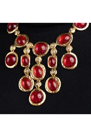 KENNETH JAY LANE Ruby Drop Necklace