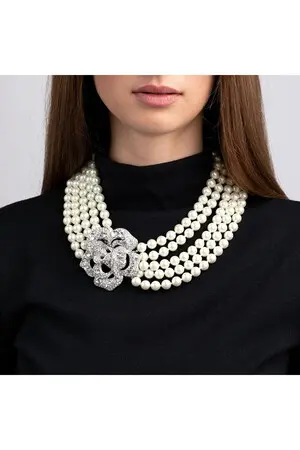KENNETH JAY LANE Breakfast At Tiffanys Pearl Necklace - Lime