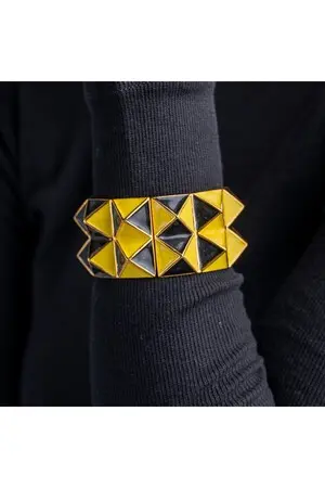 KENNETH JAY LANE Enamel Pyramid Bangle
