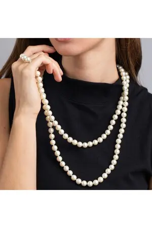 KENNETH JAY LANE Cultura Pearl Rope Necklace