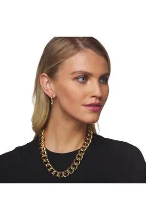 KENNETH JAY LANE Kenneth Jay Lane Polished Gold Chain Necklace With Toggle Clasp