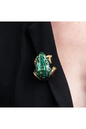 KENNETH JAY LANE Frog Pin