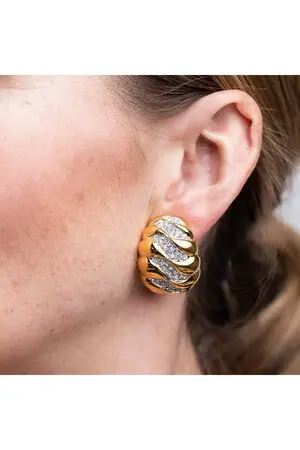 KENNETH JAY LANE Tone Clip Earrings - Gold