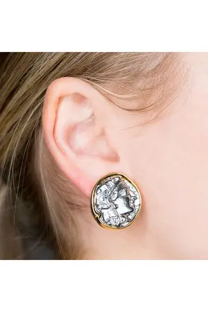 KENNETH JAY LANE Coin Clip Earrings