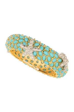 KENNETH JAY LANE Turquoise And Crystal Starfish Bracelet - Red