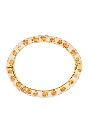 KENNETH JAY LANE Tan Giraffe Bangle - Gold