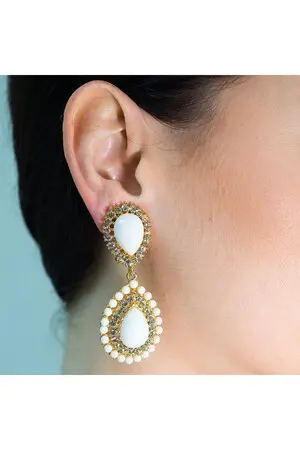 KENNETH JAY LANE Teardrop Clip Earrings