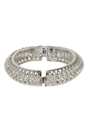 KENNETH JAY LANE Jackie Kennedy Onassis Crystal Pavé Bangle - Lime