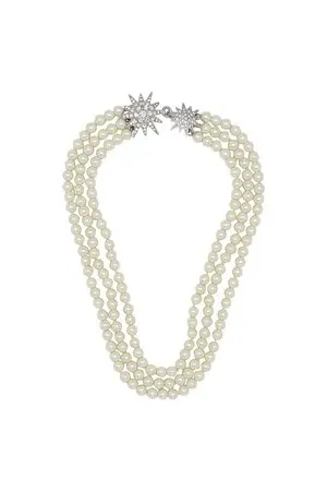 KENNETH JAY LANE Three Row Pearl Necklace - Natural