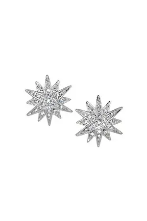 KENNETH JAY LANE Crystal Starburst Earrings - Natural