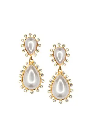 KENNETH JAY LANE Pearl Teardrop Earrings - Gold