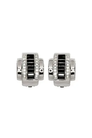 KENNETH JAY LANE Jet Baguette Clip On Earrings - Red