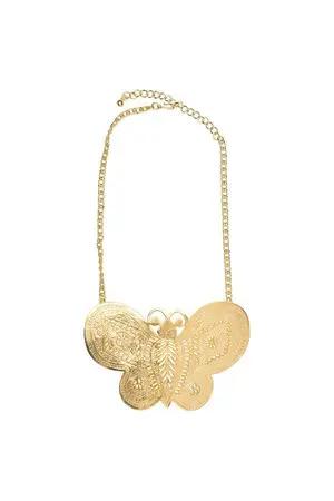 KENNETH JAY LANE Butterfly Chain Necklace - Gold